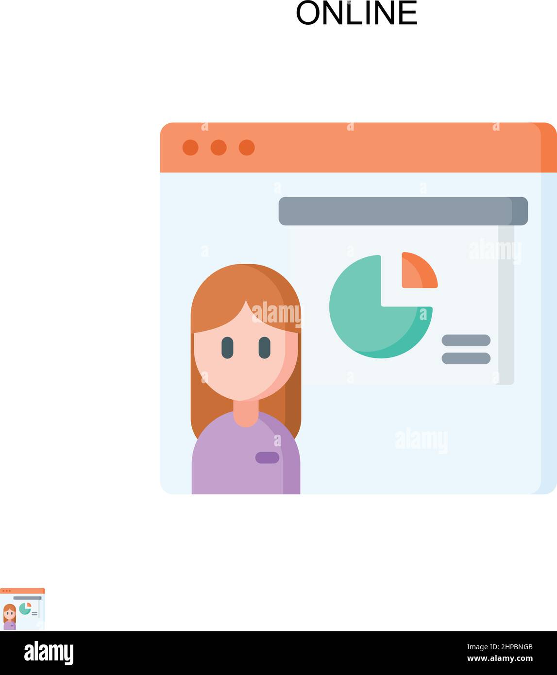 Online Simple vector icon. Illustration symbol design template for web mobile UI element Stock ...