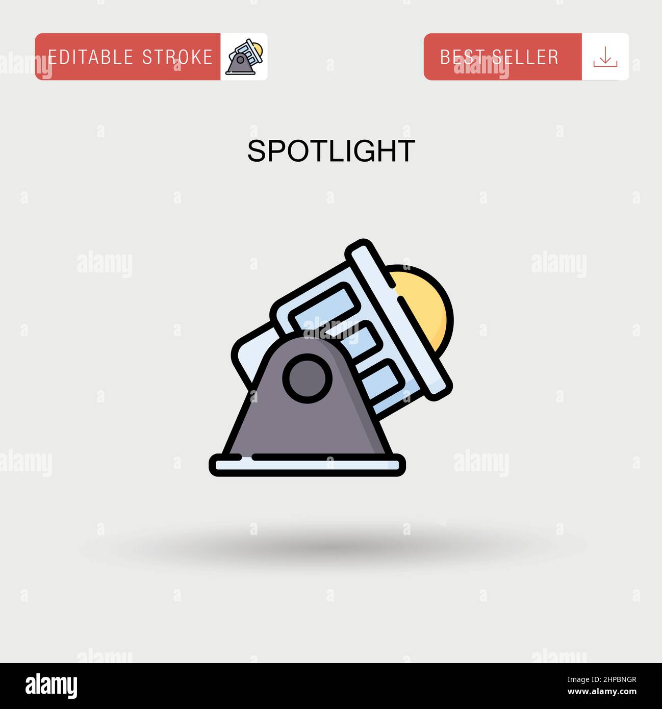 Spotlight Simple vector icon Stock Vector Image & Art - Alamy