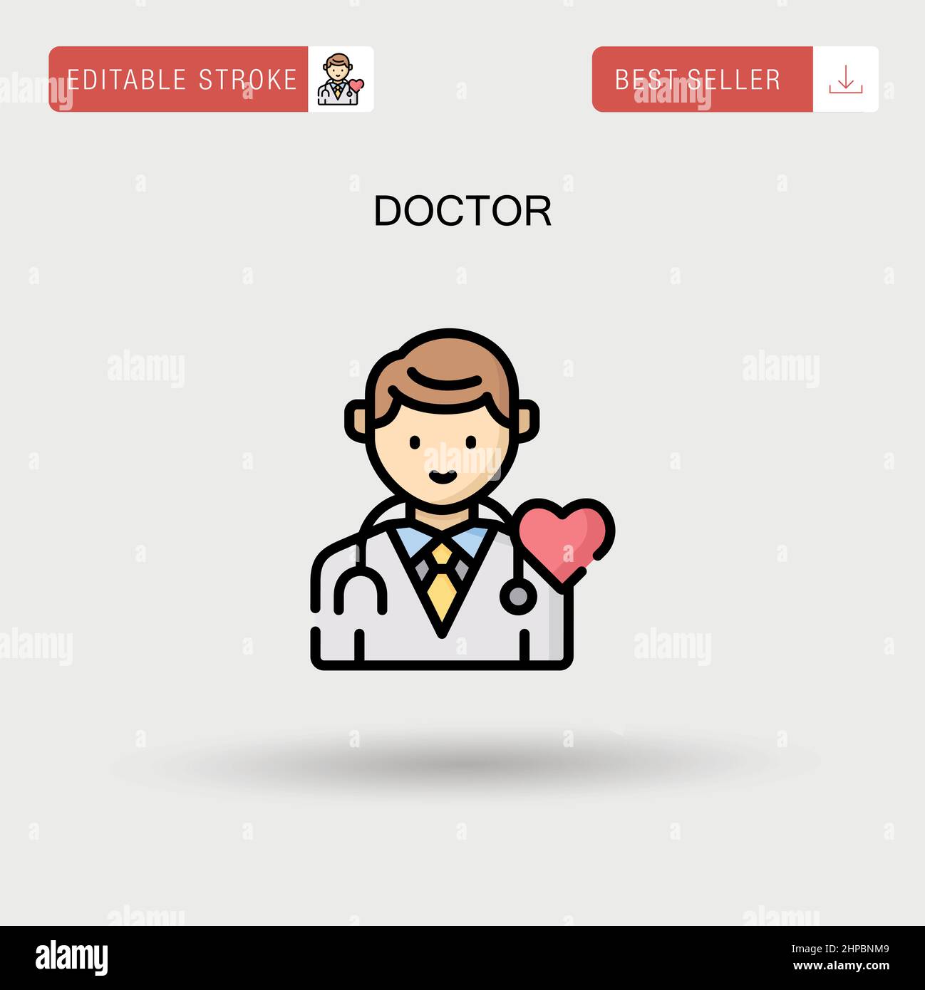 Doctor Simple vector icon Stock Vector Image & Art - Alamy