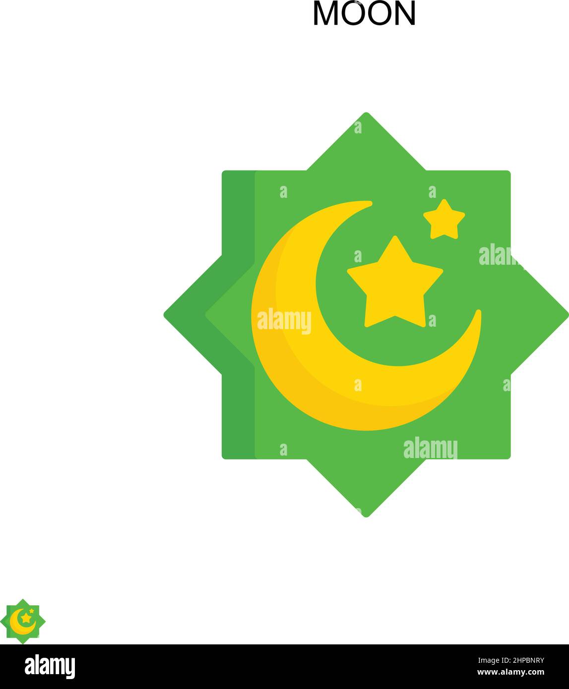Moon Simple vector icon. Illustration symbol design template for web ...