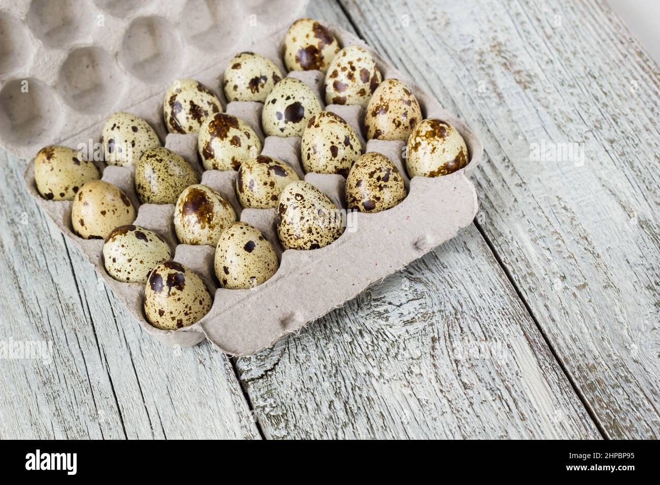 Rack of quail eggs hi-res stock photography and images - Alamy