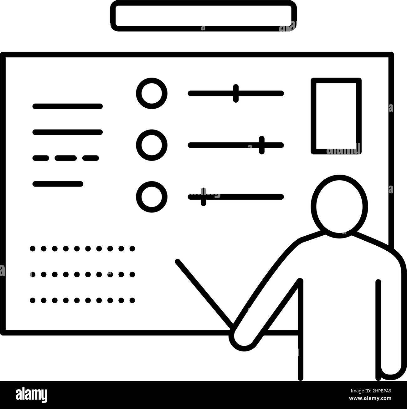 human represent cv line icon vector illustration Stock Vector Image ...