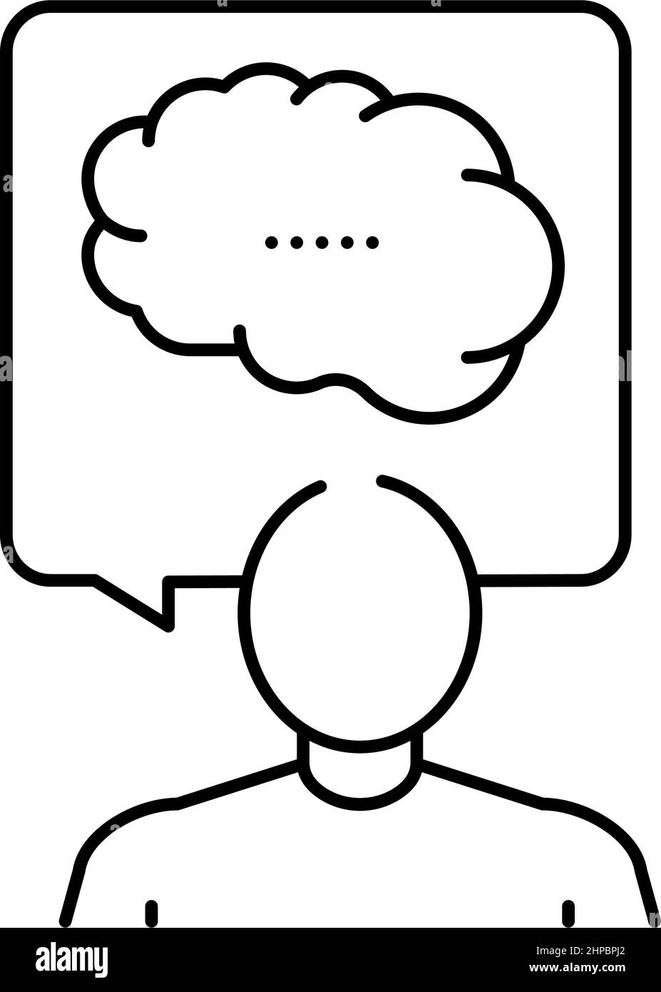 worker knowledge line icon vector illustration sign Stock Vector Image ...