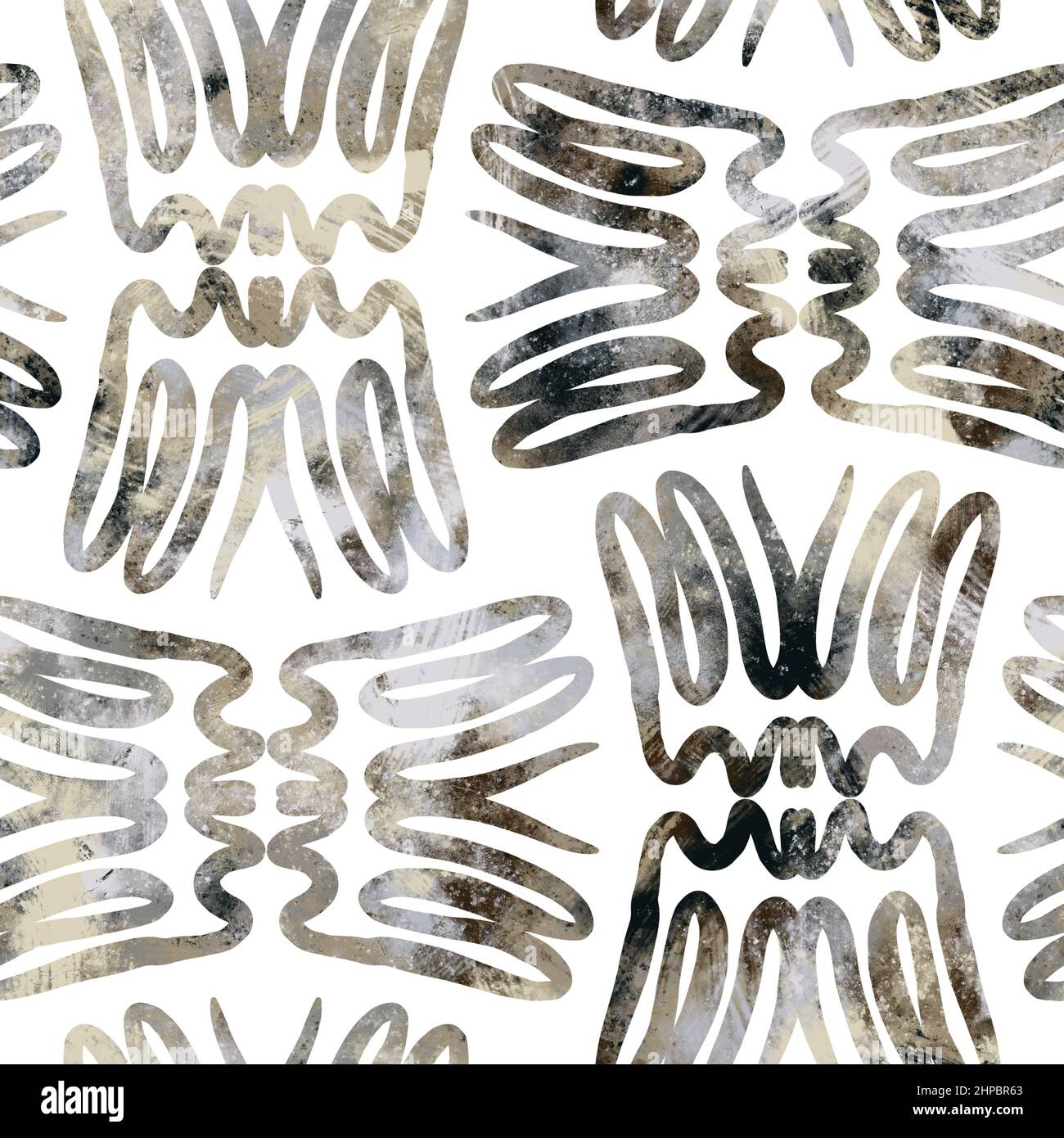 Seamless neutral and white grungy classic abstract surface pattern ...