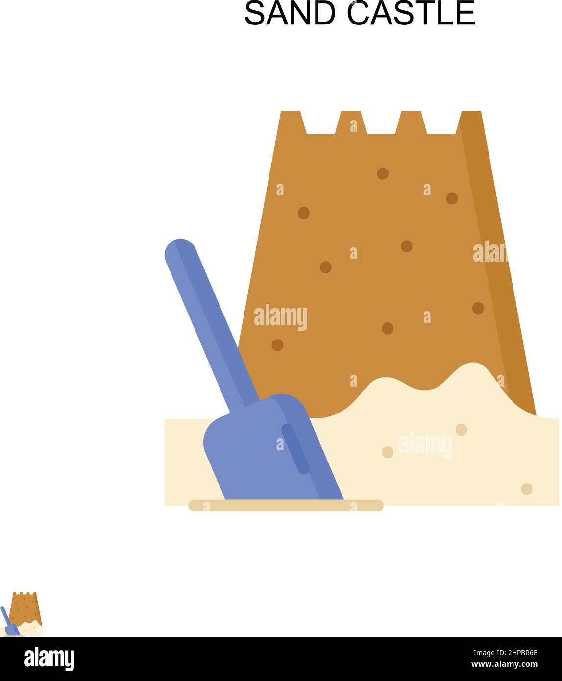 Sand castle Simple vector icon. Illustration symbol design template for ...