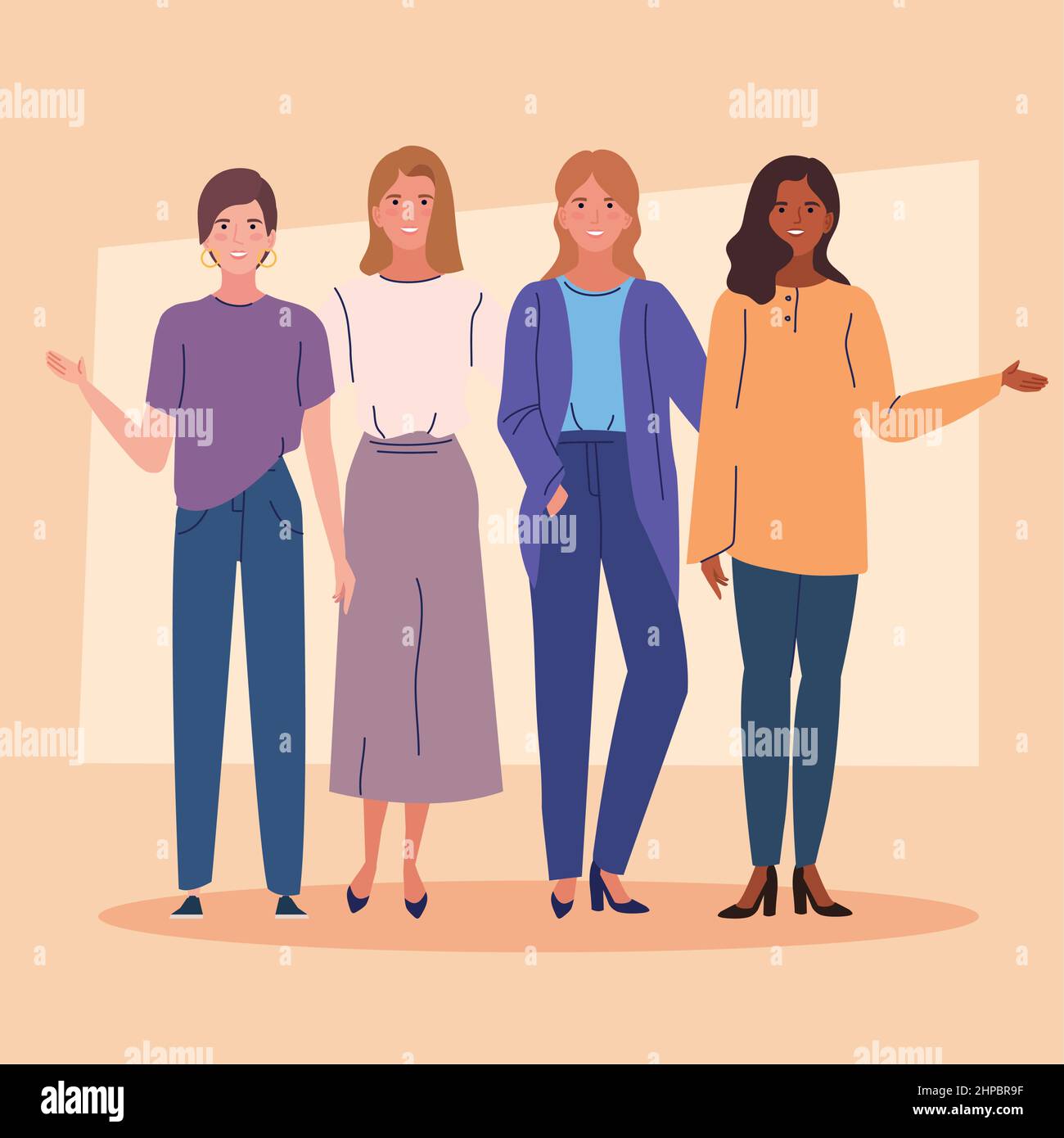 poster with women beautiful Stock Vector Image & Art - Alamy