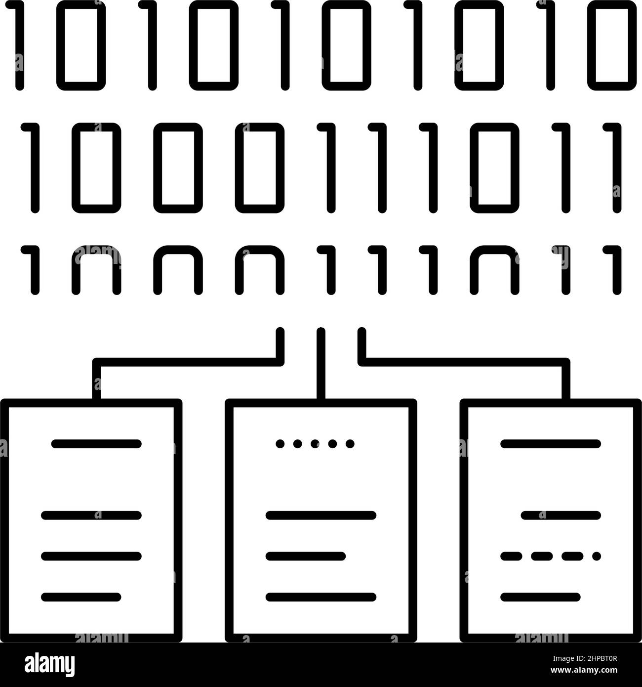 Files Encryption Line Icon Vector Illustration Sign Stock Vector Image And Art Alamy