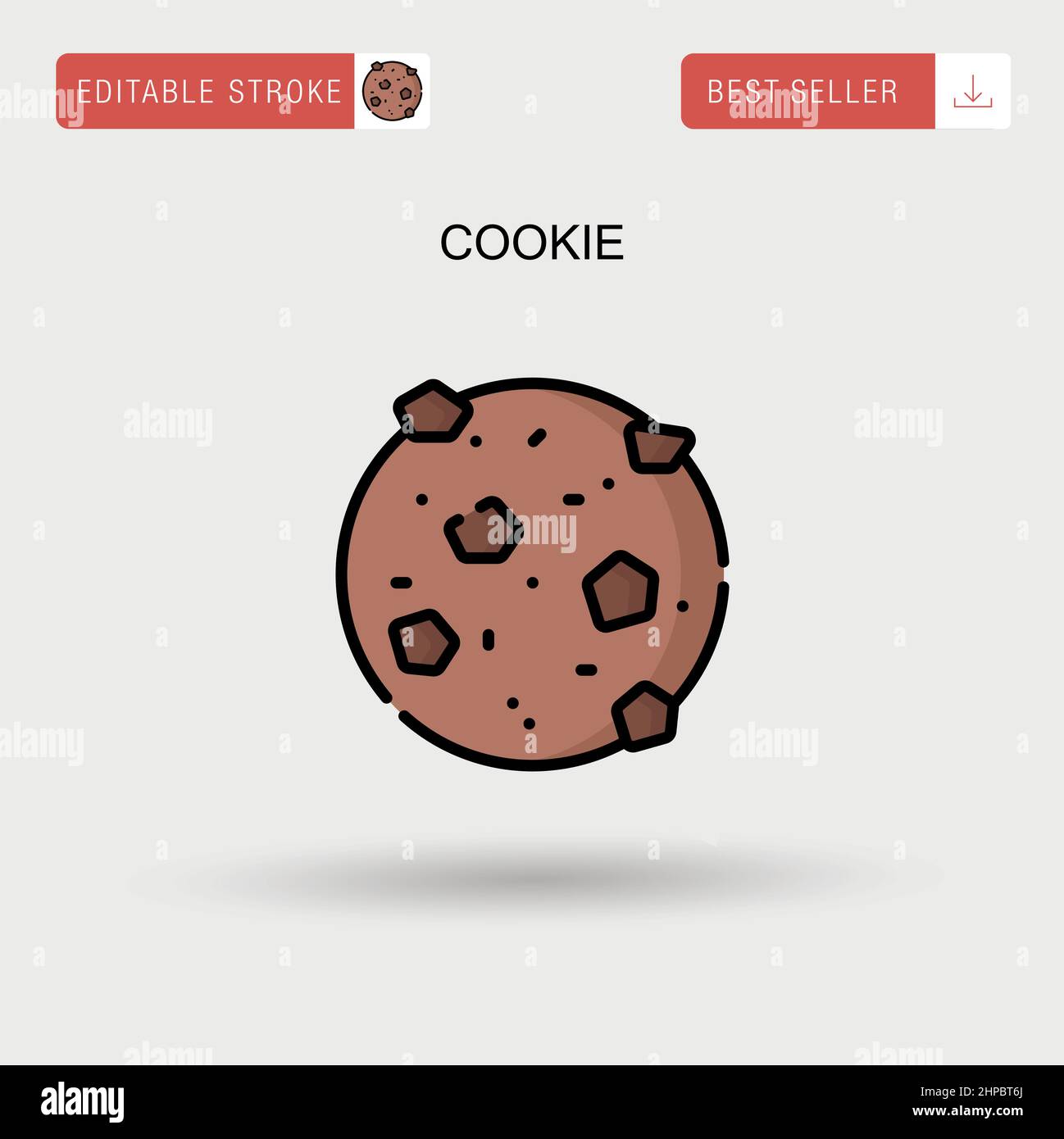 Cookie Simple vector icon Stock Vector Image & Art - Alamy