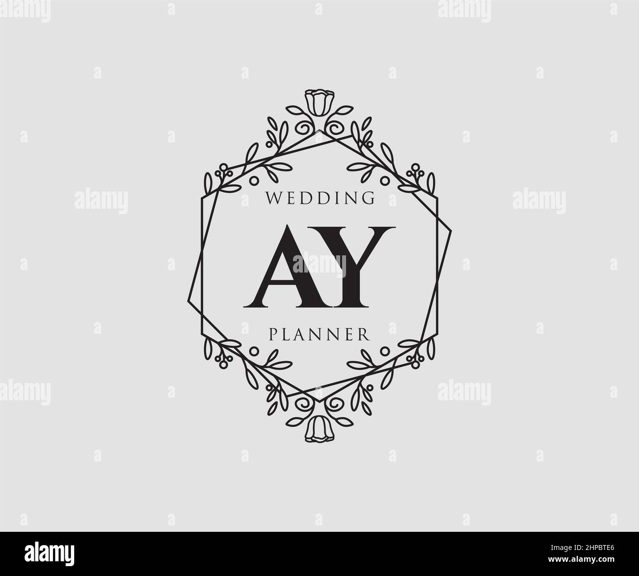 AY Initials letter Wedding monogram logos collection, hand drawn modern ...