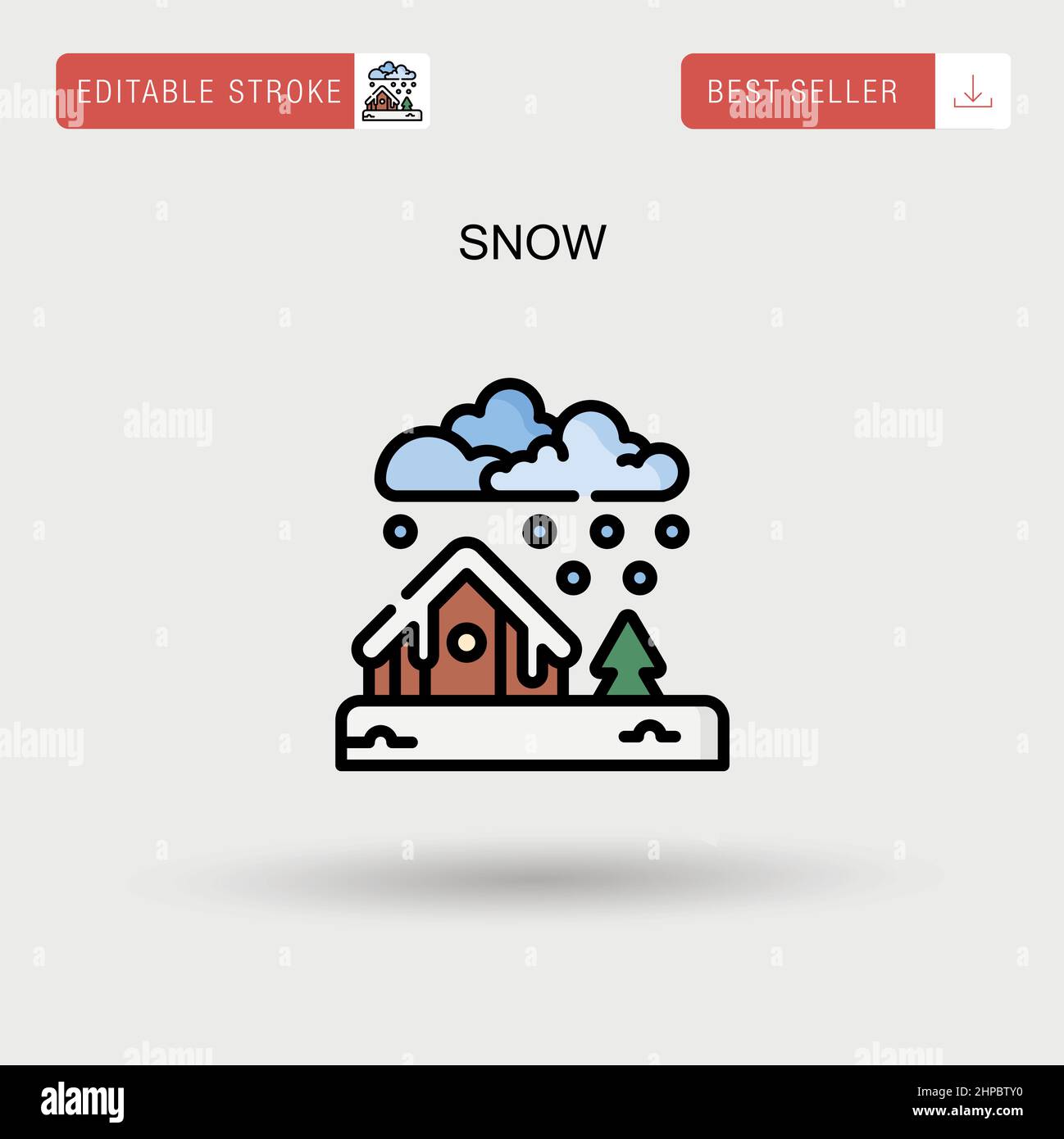 Snow Simple vector icon Stock Vector Image & Art - Alamy