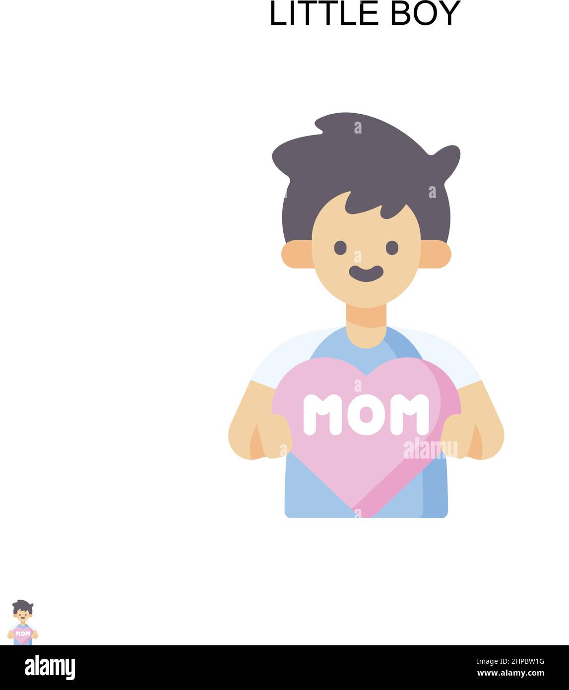 Little boy Simple vector icon. Illustration symbol design template for ...