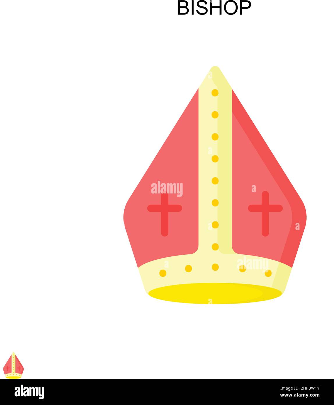 Bishop Simple vector icon. Illustration symbol design template for web ...