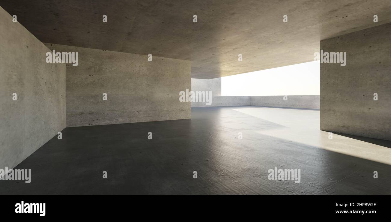 concrete exterior architecture building environment with sky and sun ...