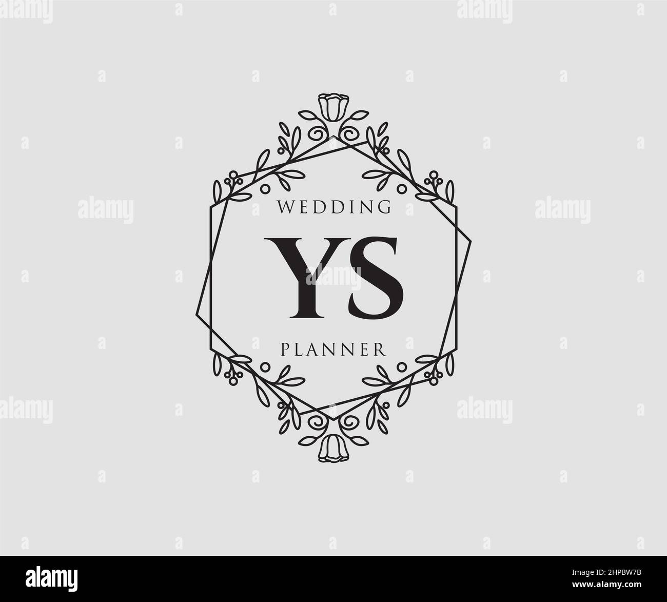 YS Initials letter Wedding monogram logos collection, hand drawn modern ...