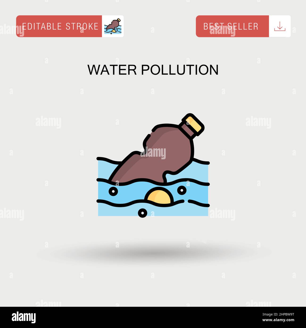 Garbage floating ocean Stock Vector Images - Alamy