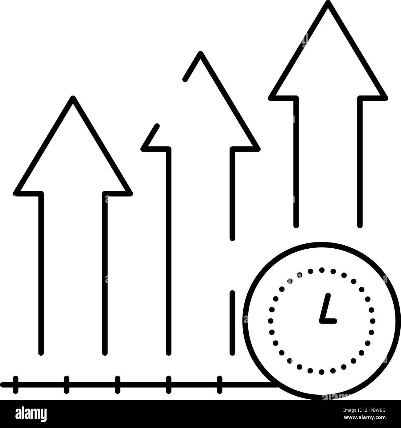 growth productivity line icon vector illustration sign Stock Vector ...