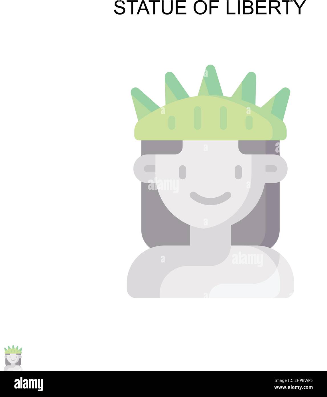 Statue of liberty Simple vector icon. Illustration symbol design ...