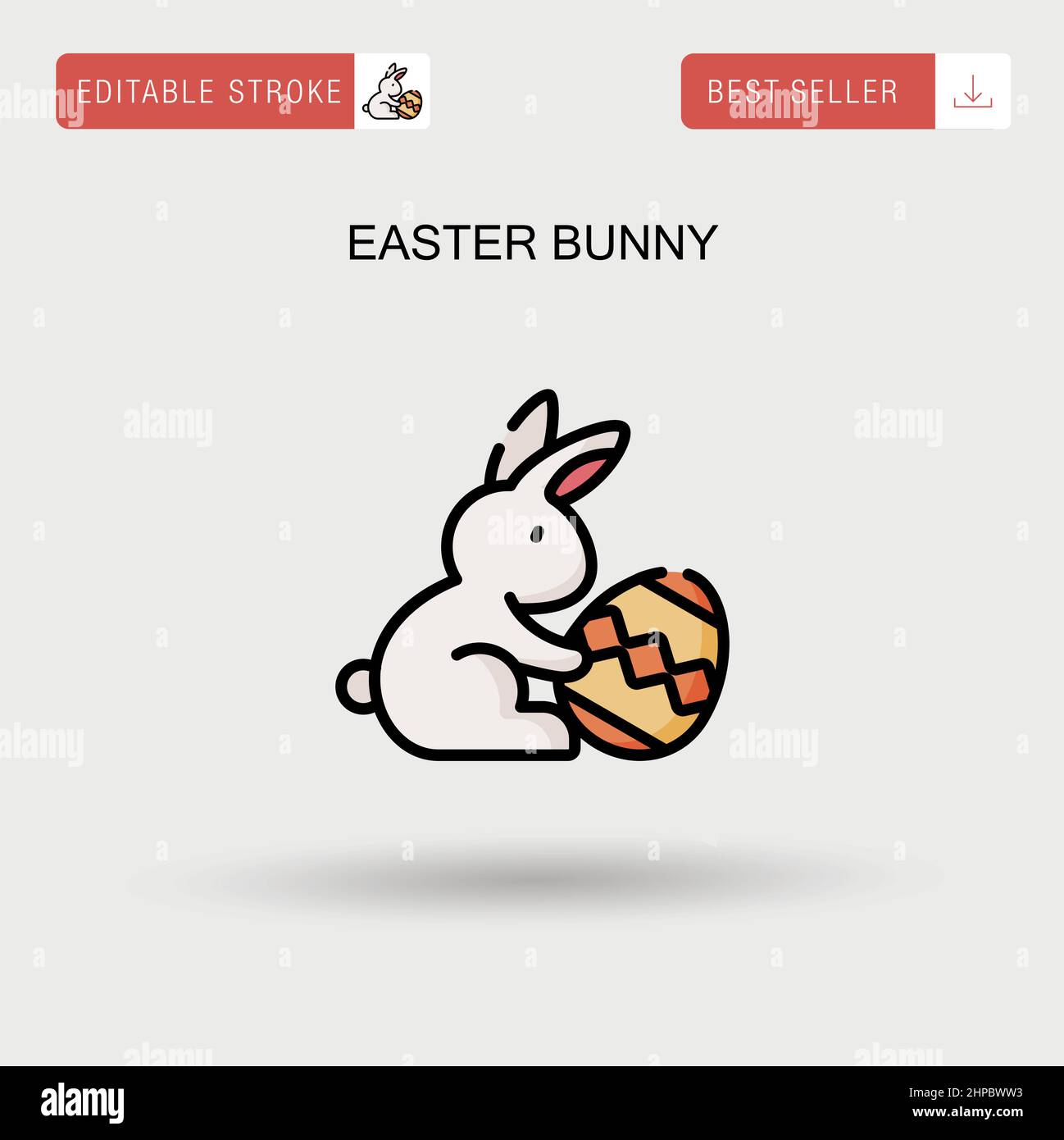 Easter bunny Simple vector icon Stock Vector Image & Art - Alamy