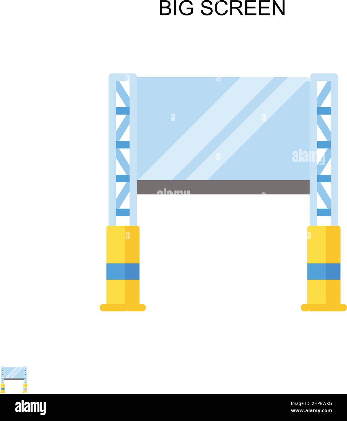 Big screen Simple vector icon. Illustration symbol design template for ...