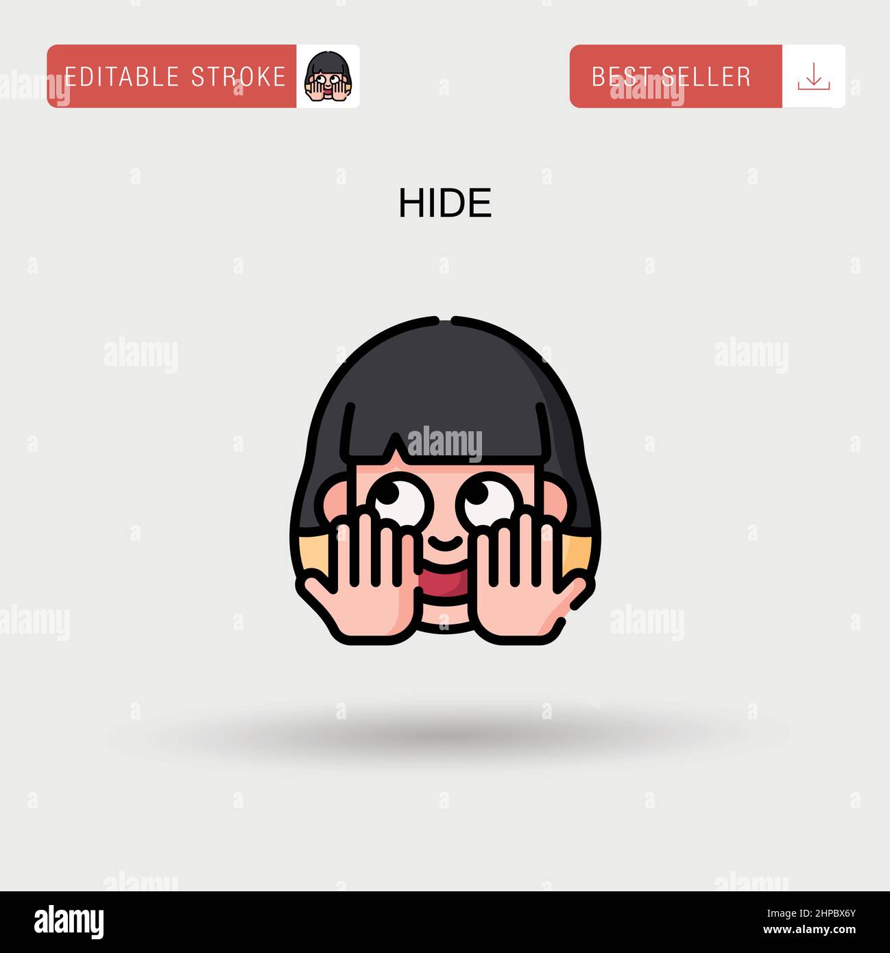 Hide Simple vector icon Stock Vector Image & Art - Alamy