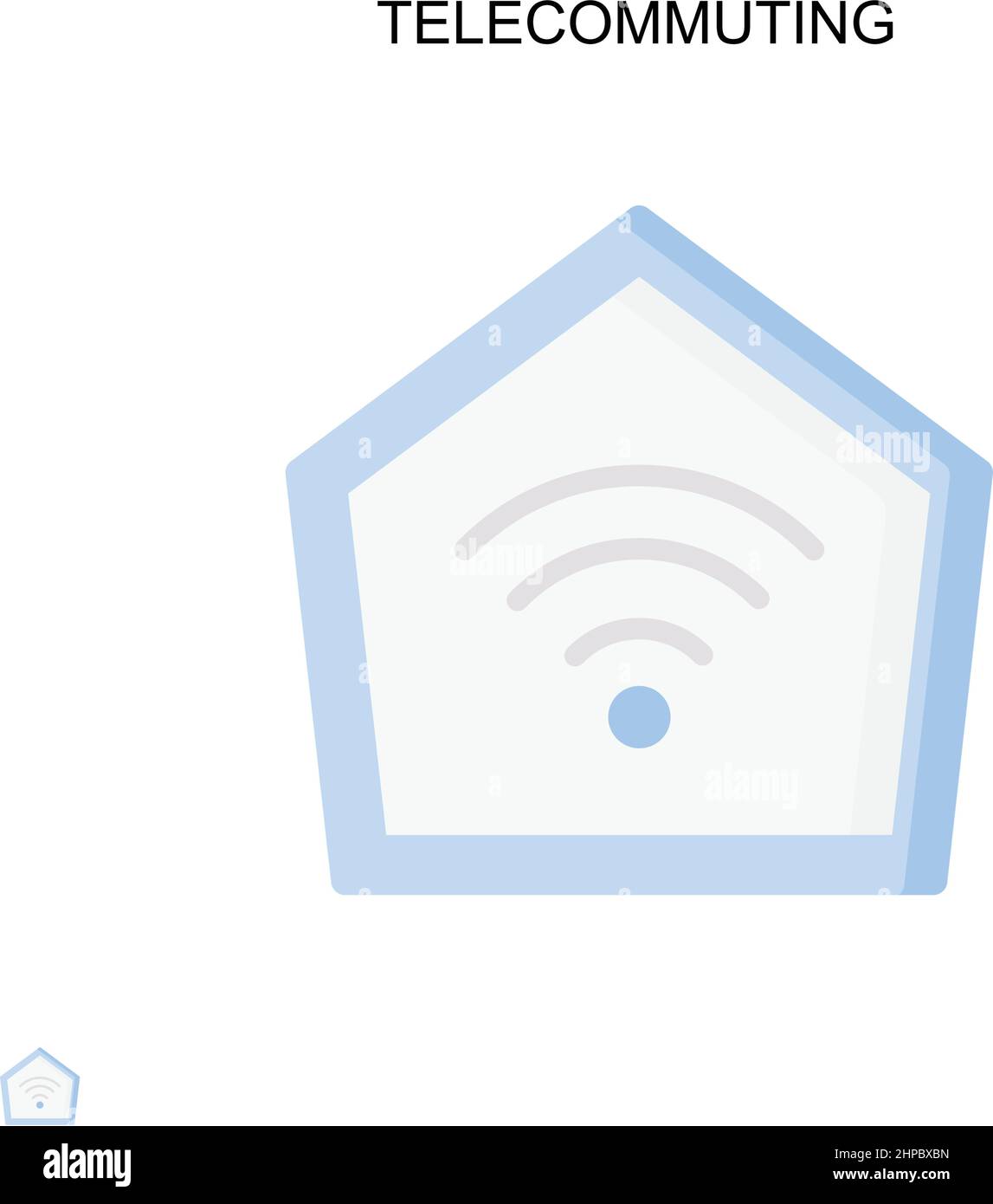 Telecommuting Simple vector icon. Illustration symbol design template ...