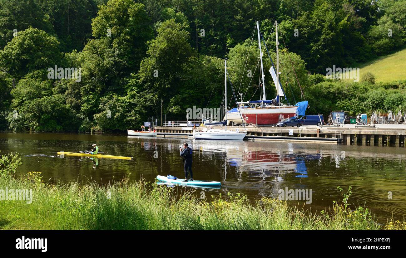 The river Dart beside Baltic Wharf at Totnes, South Devon Stock Photo ...