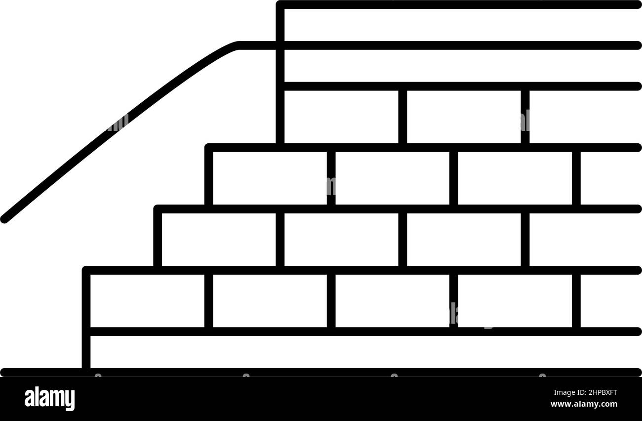 embankment construction line icon vector illustration Stock Vector ...