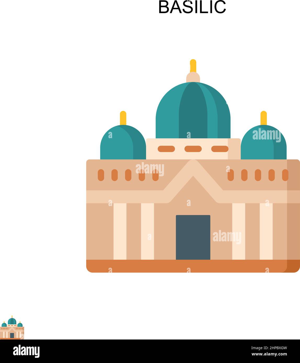 Basilic Simple vector icon. Illustration symbol design template for web ...