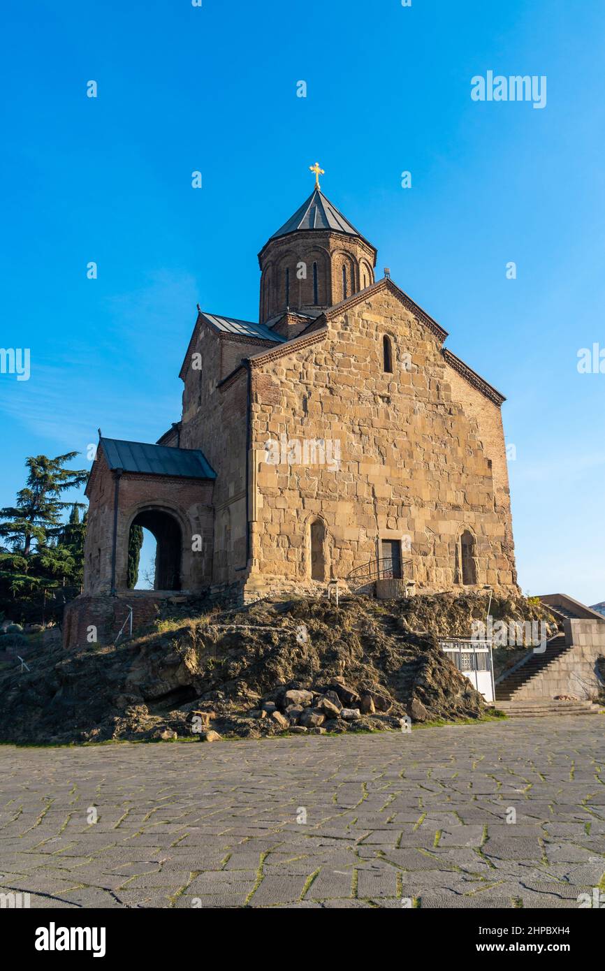Metekhi Church old orthodox church in Tbilisi. Travel Stock Photo - Alamy