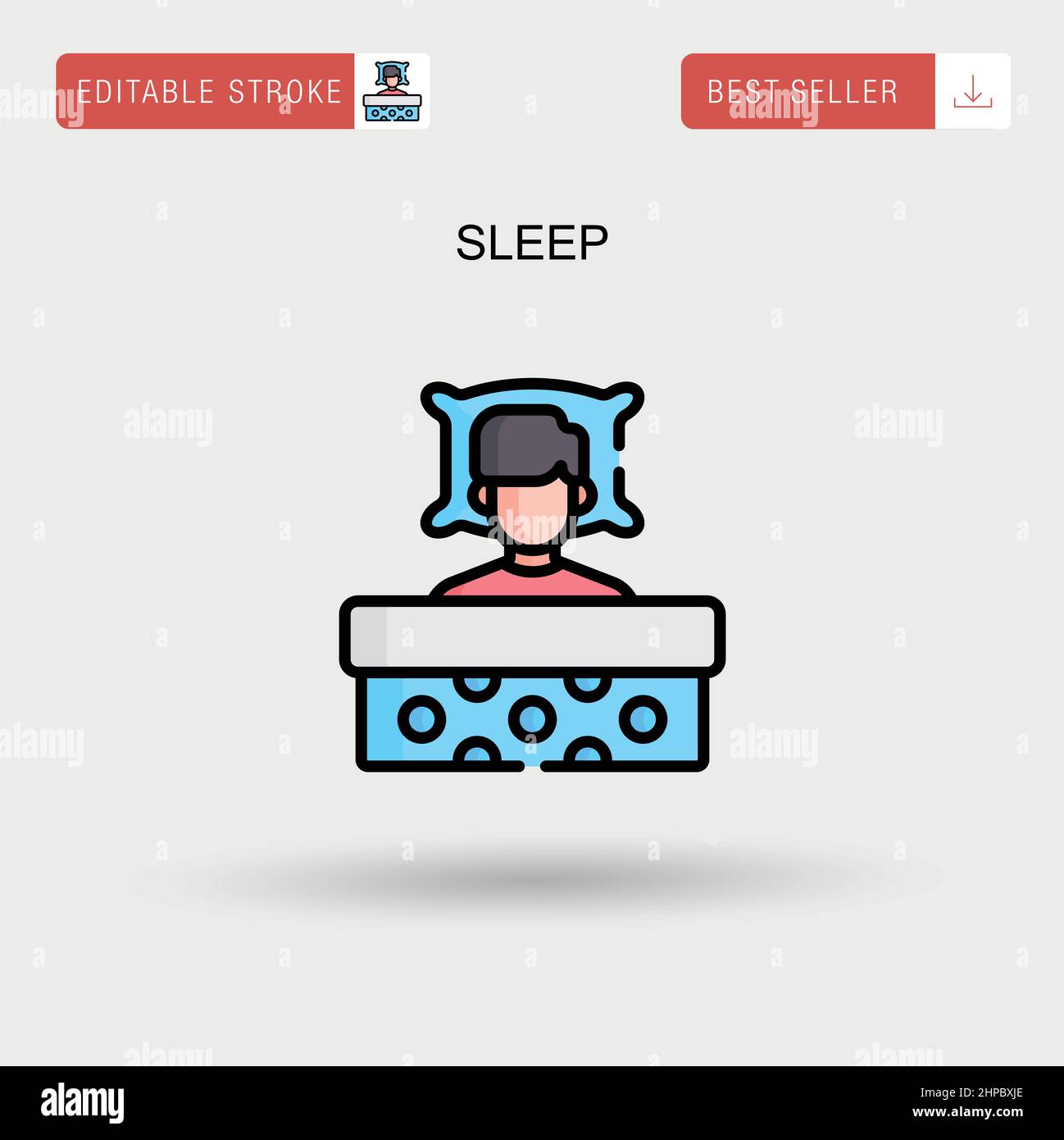 Sleep Simple vector icon Stock Vector Image & Art - Alamy