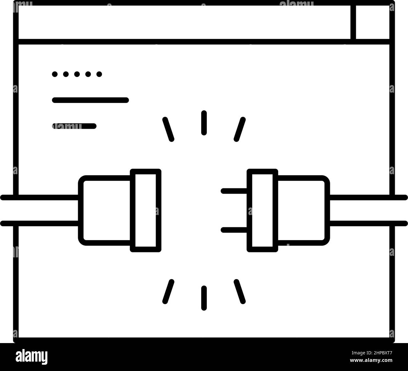 internet cable disonnected line icon vector illustration Stock Vector ...