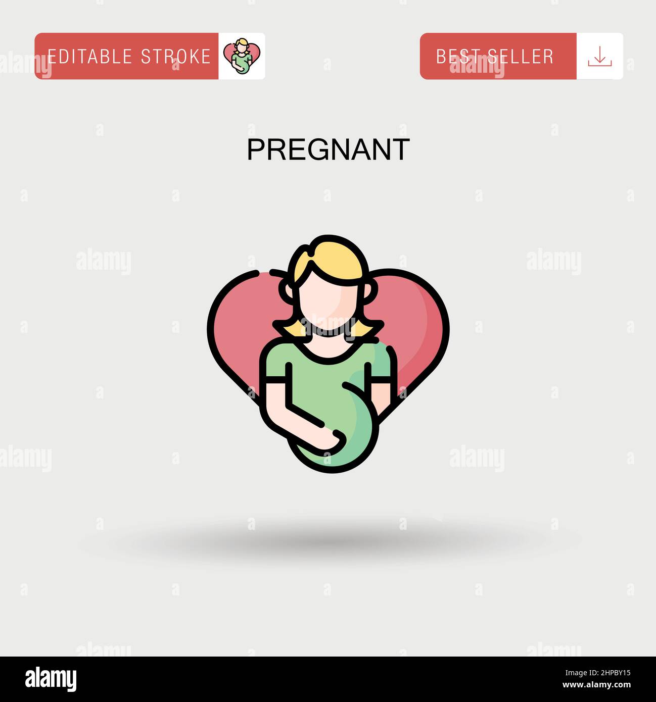 Pregnant belly with hands Stock Vector Images - Alamy