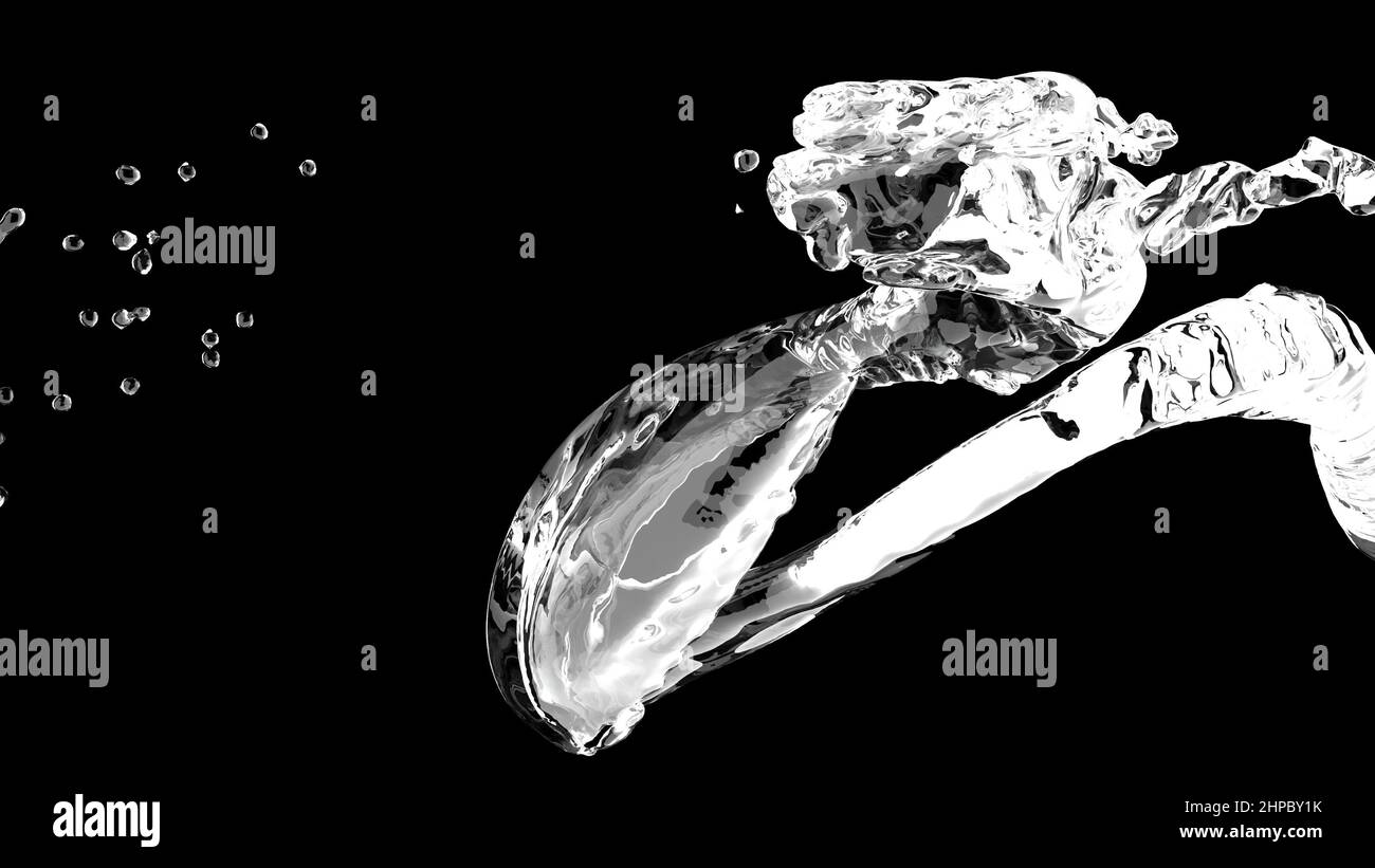 Clear Water jet stream super slow motion 1000 FPS 3d render Stock Photo ...