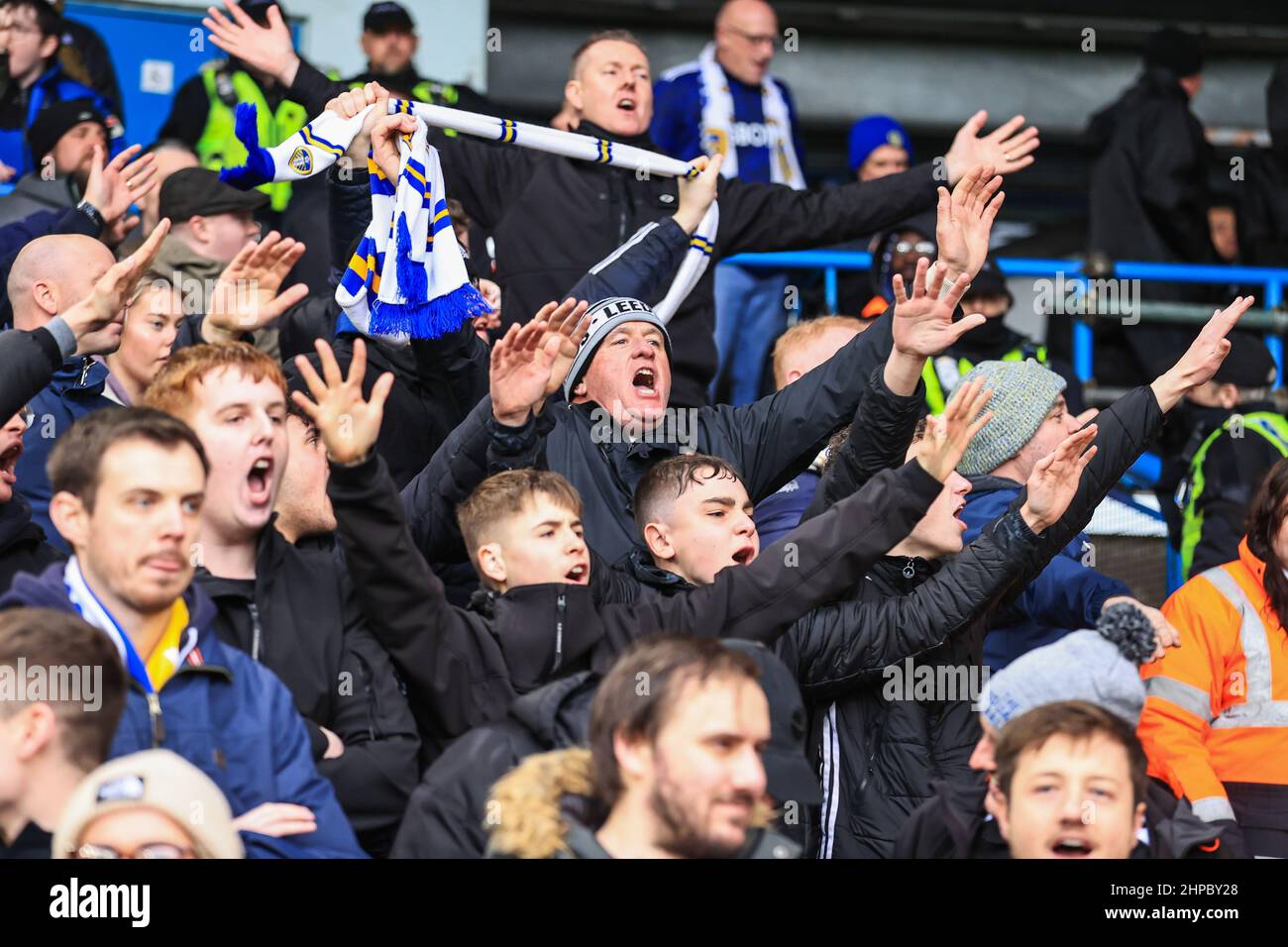 Leeds United fans during the game Stock Photo - Alamy