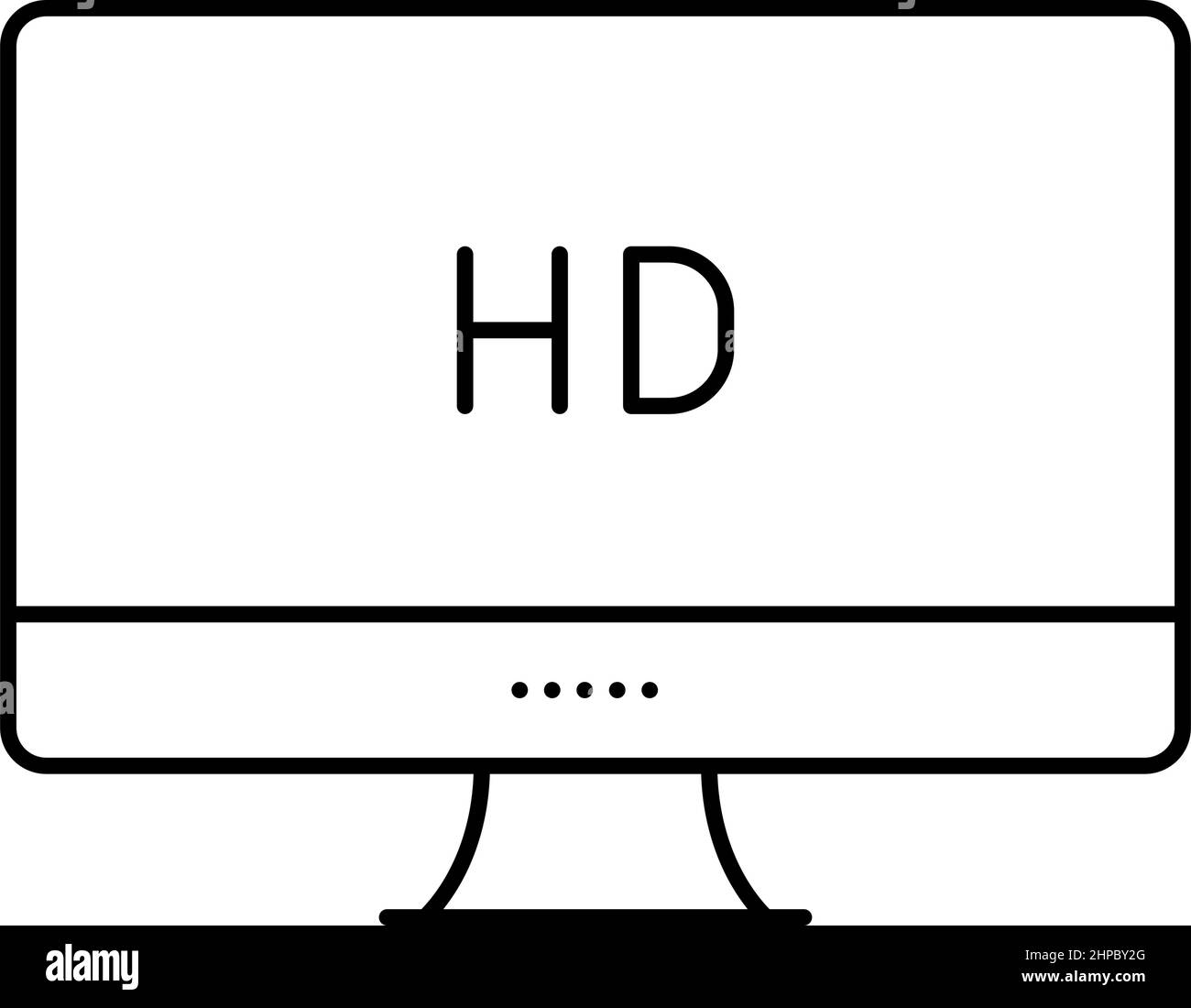 hd resolution computer screen line icon vector illustration Stock ...
