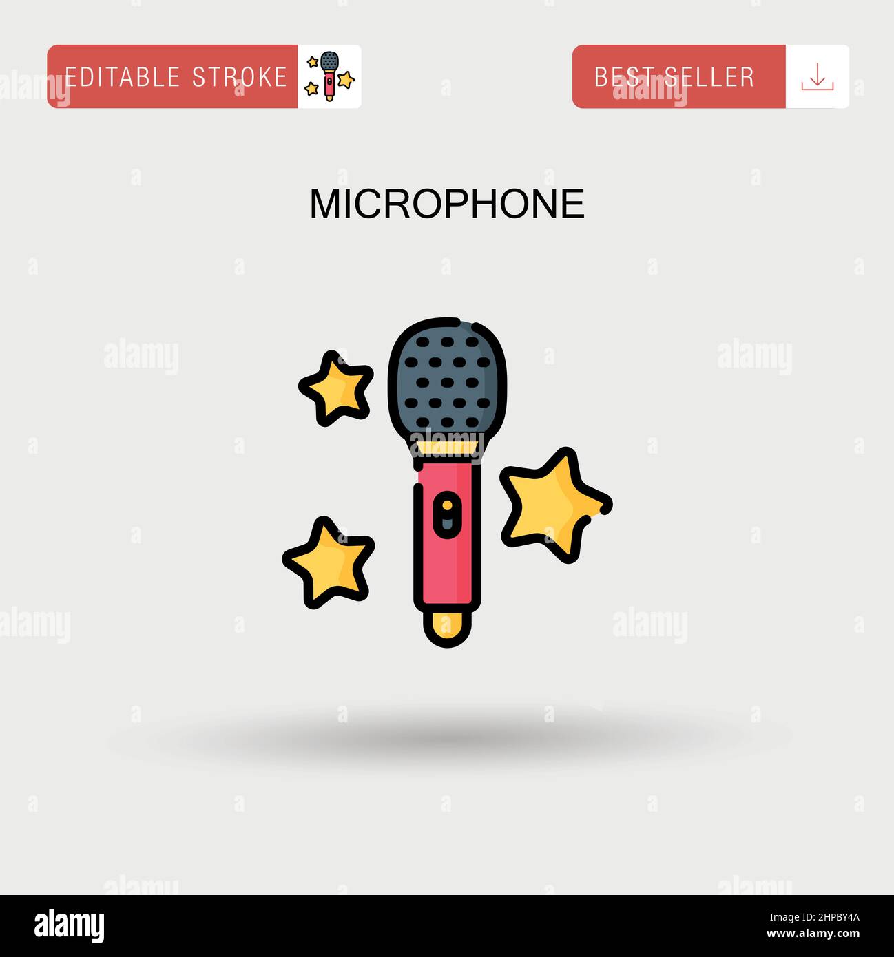 Microphone Simple vector icon Stock Vector Image & Art - Alamy
