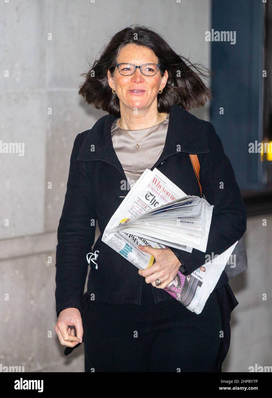 London, England, UK. 20th Feb, 2022. British Journalist PIPPA CRERAR is ...