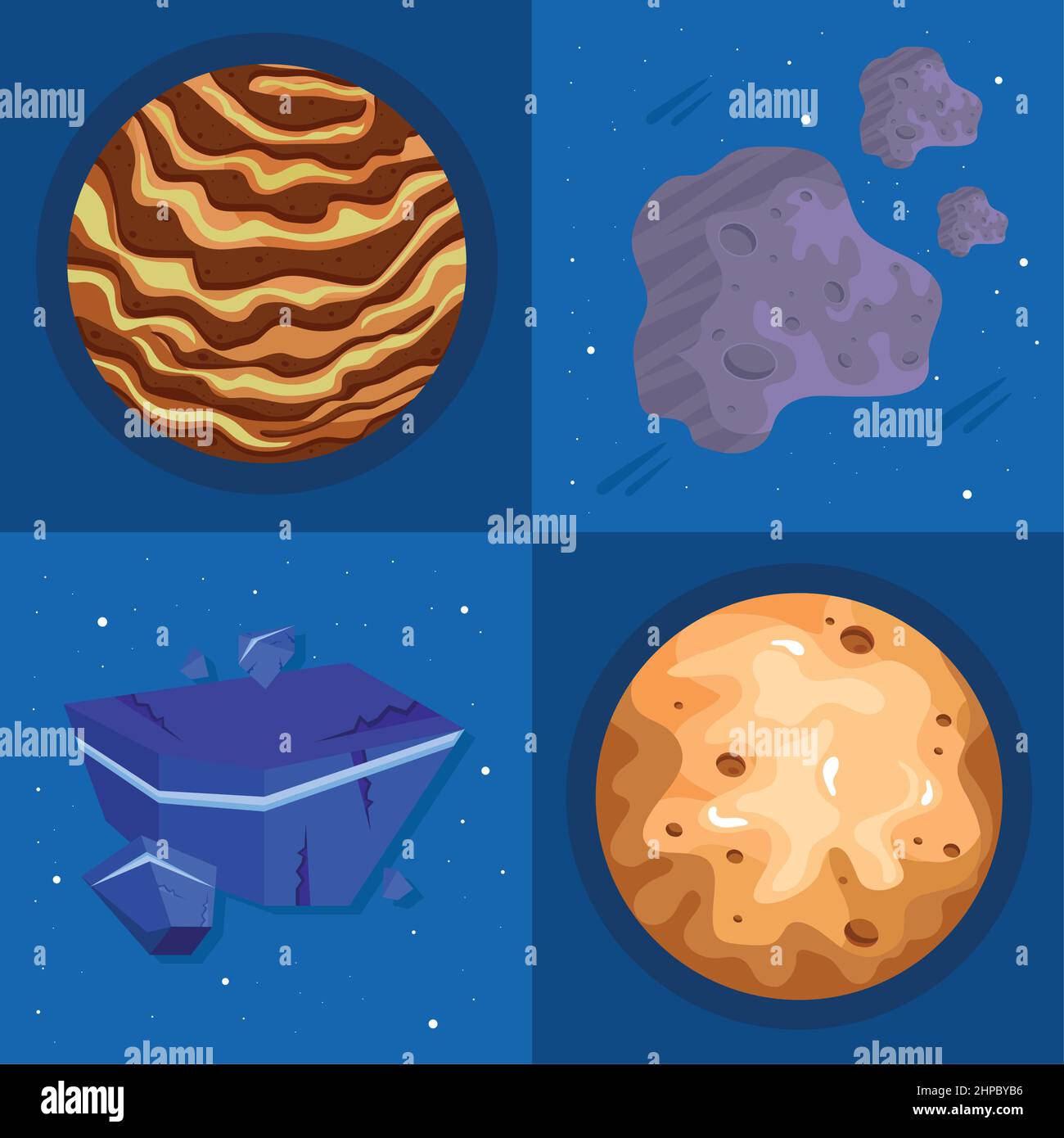 Asteroids ring Stock Vector Images - Alamy