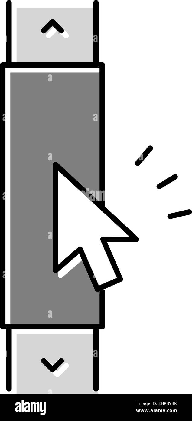 computer scroll color icon vector illustration Stock Vector Image & Art ...