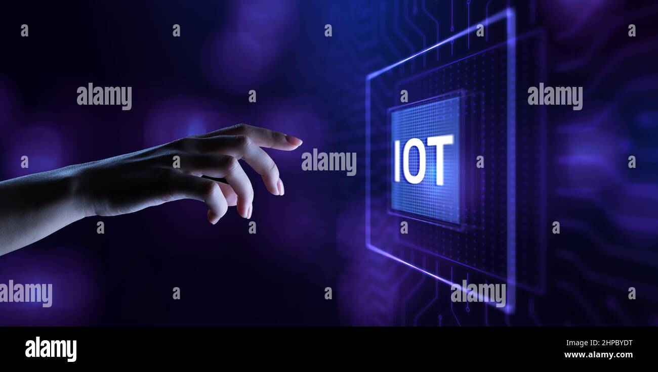 IOT Internet of things Digital transformation Modern Technology concept on virtual screen Stock ...