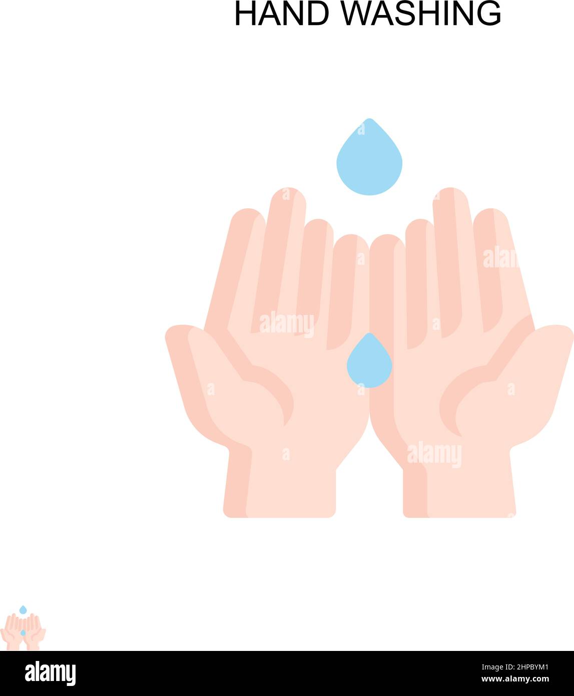 Hand washing Simple vector icon. Illustration symbol design template ...