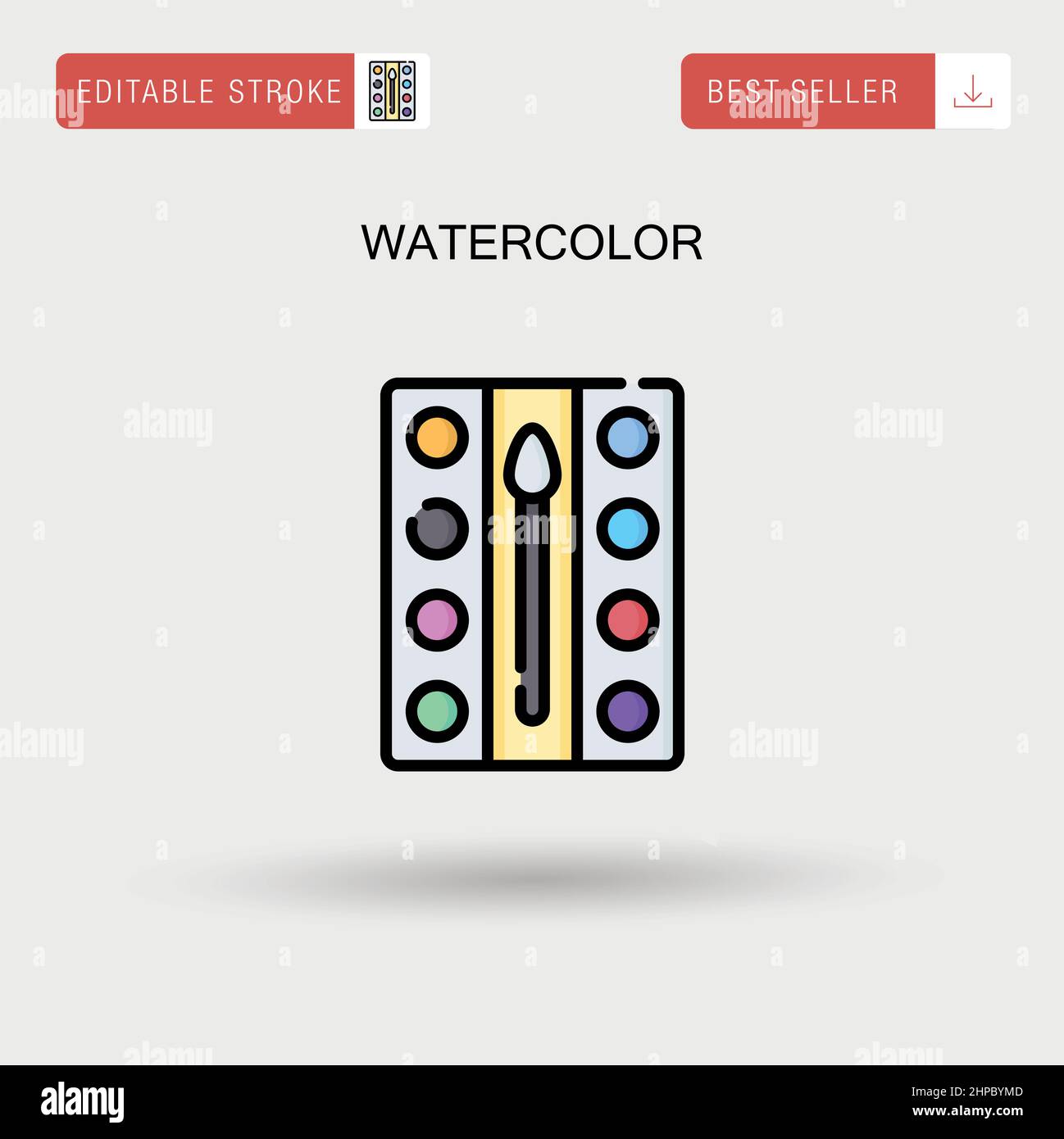 Watercolor Simple vector icon Stock Vector Image & Art - Alamy