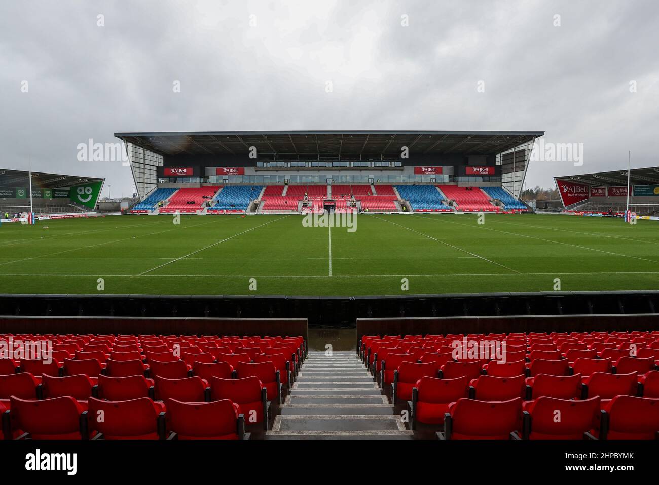 General view inside The AJ Bell Stadium ahead of today’s game between ...