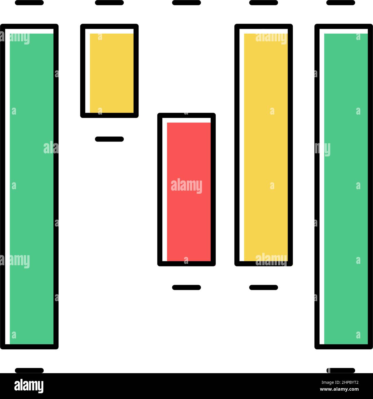 waterfall chart color icon vector illustration Stock Vector Image & Art ...