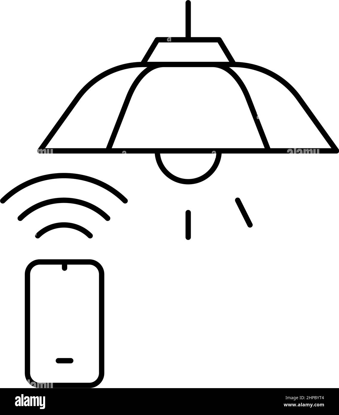 lighting lamp remote control line icon vector illustration Stock Vector ...