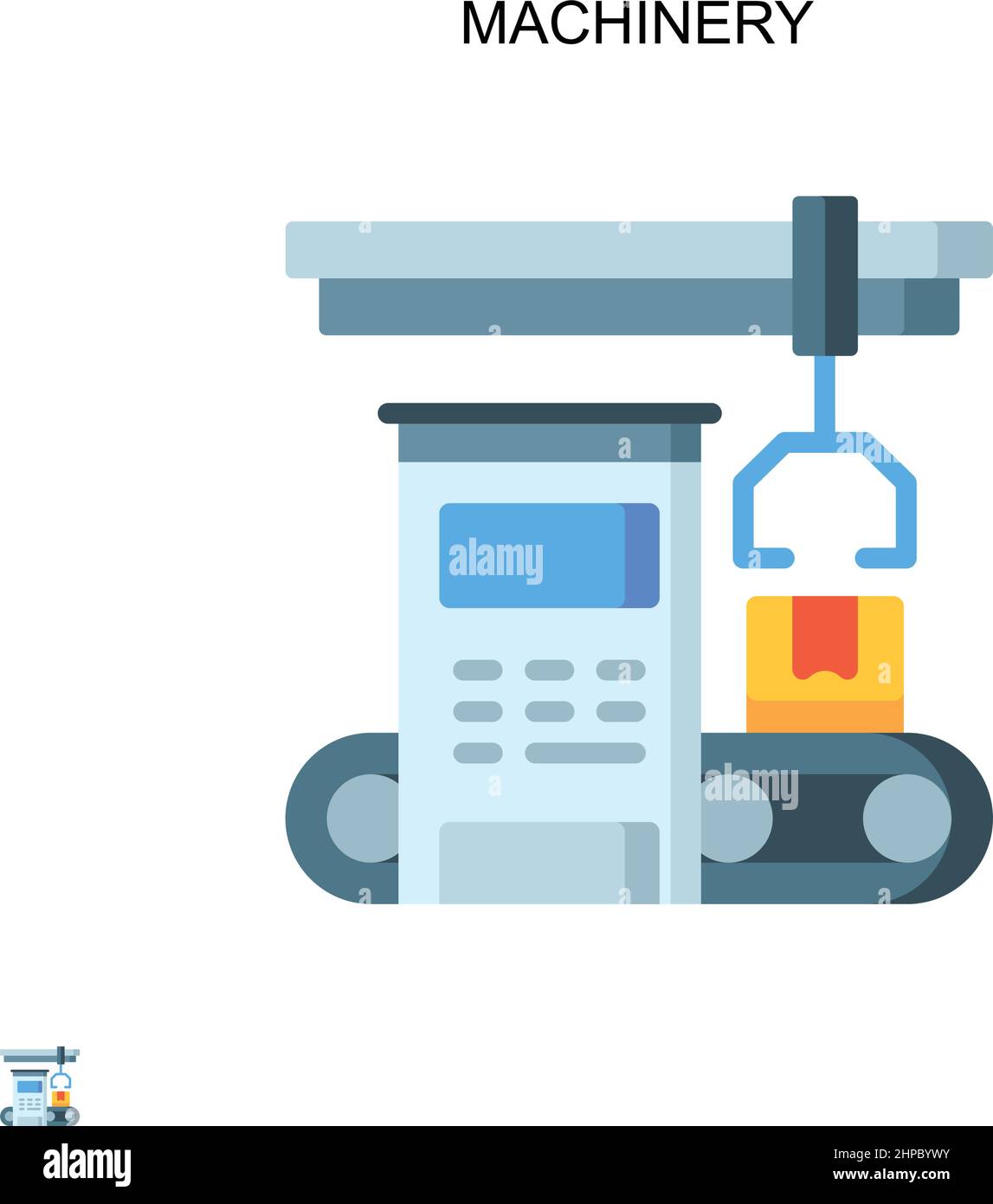 Machinery Simple vector icon. Illustration symbol design template for web mobile UI element ...