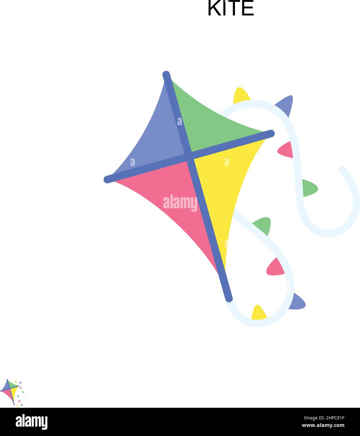 Kite Simple vector icon. Illustration symbol design template for web ...