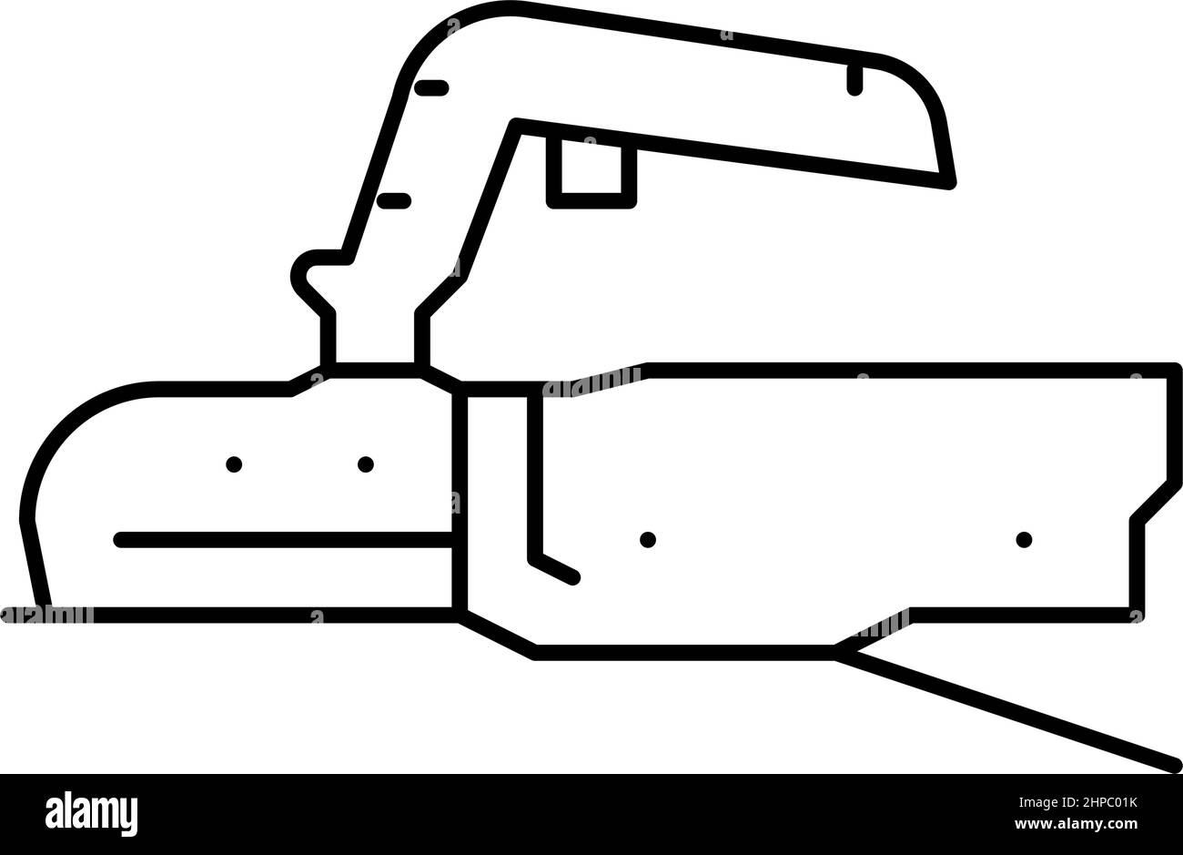 coupling mechanism trailer line icon vector illustration Stock Vector ...