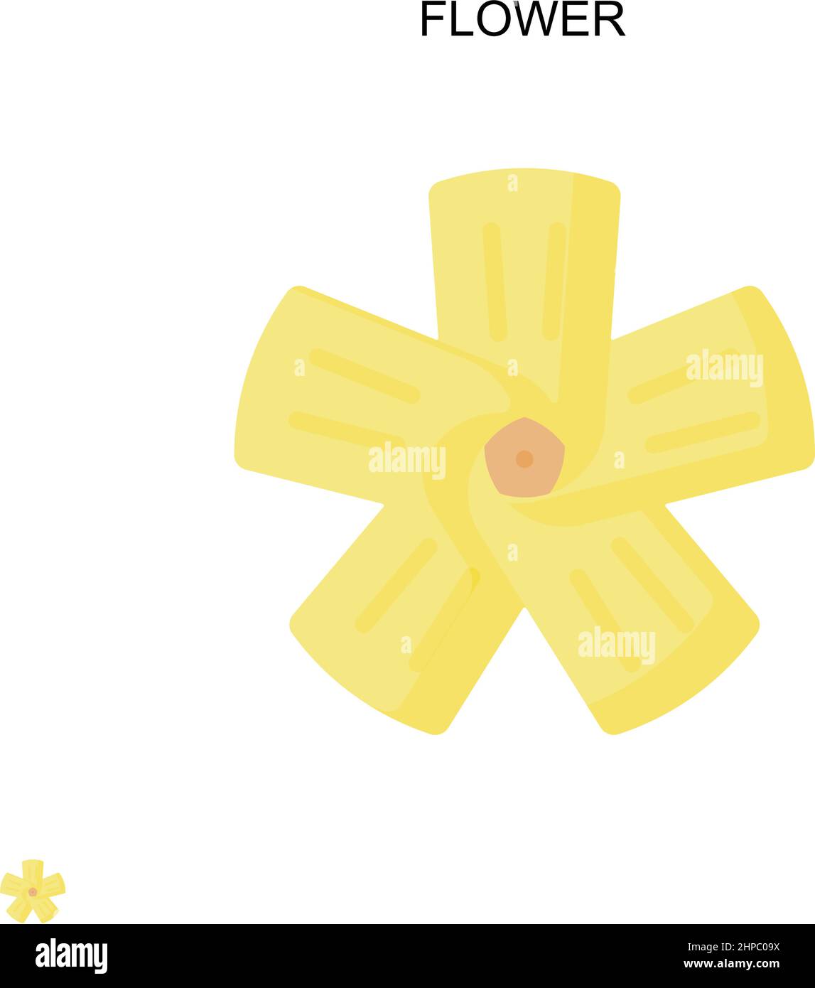 Flower Simple vector icon. Illustration symbol design template for web ...