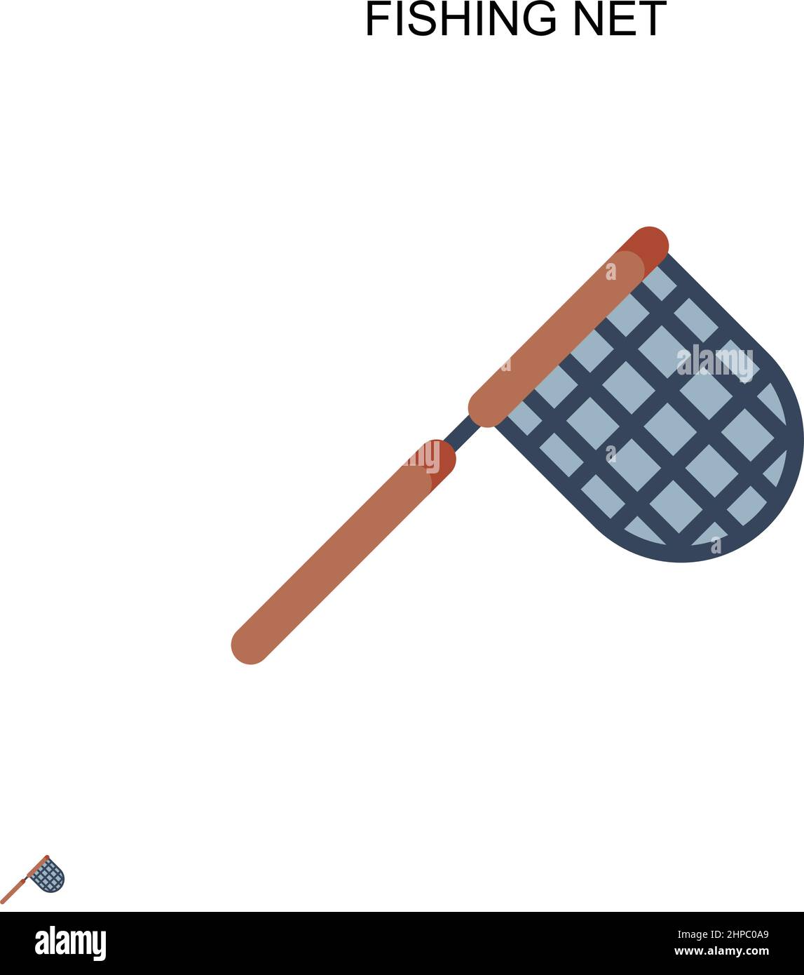 Fishing net Simple vector icon. Illustration symbol design template for ...